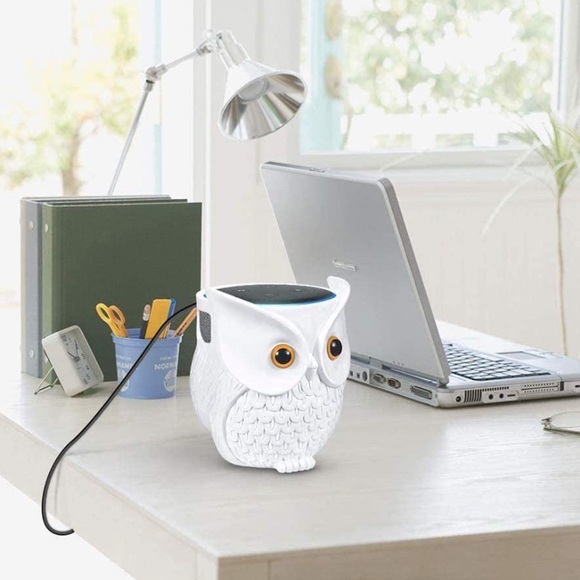 Other | Ceramic Owl Statue Figure Amazon Alexa Echo Speaker Stand Mount ...